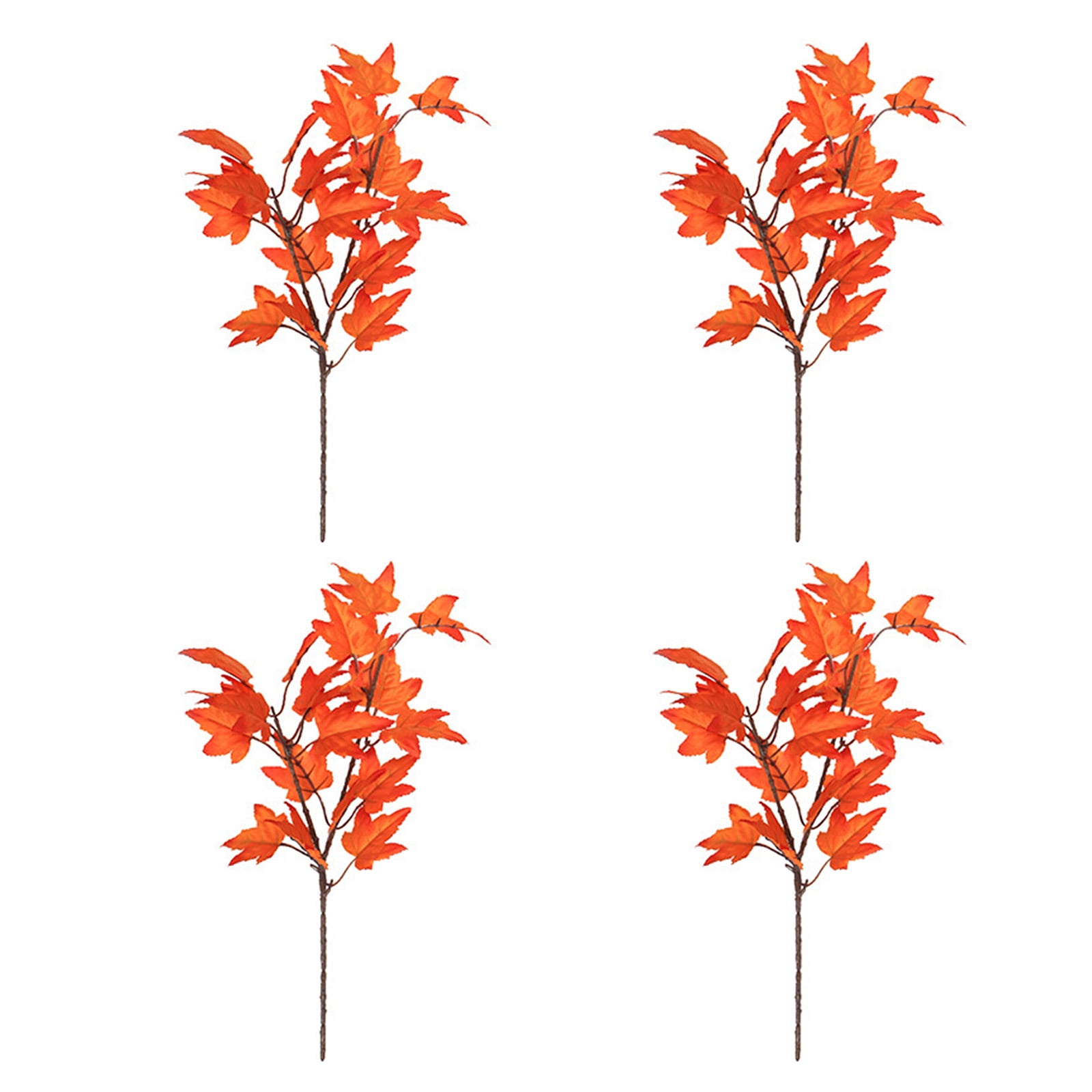 StlyGar 4 Pcs Artificial Maple Leaves Branches Fake Fall Maple Shrubs ...