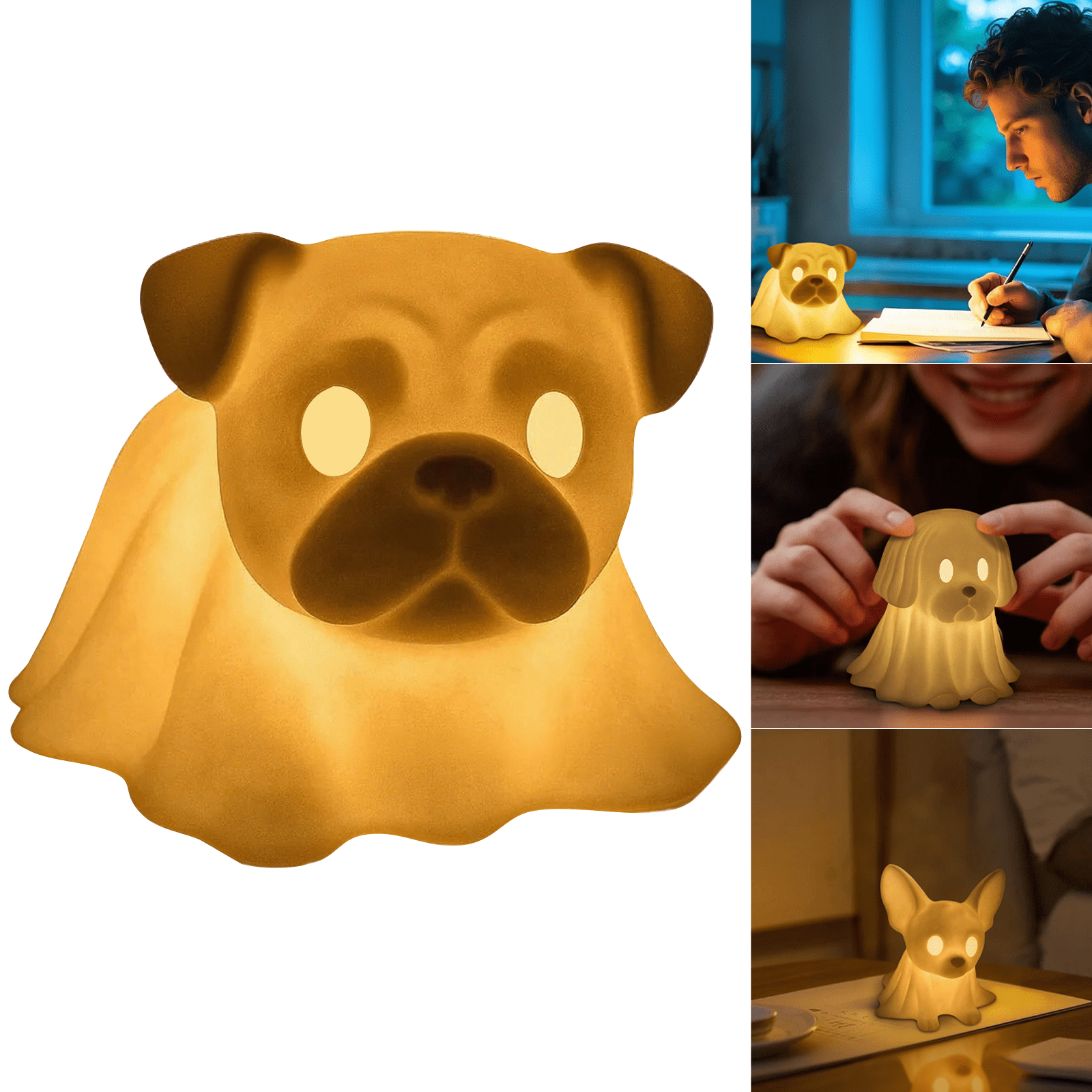 StlyGar Dachshund Ghost Lamp, Cute Halloween Decor, Adorable Nightlight ...