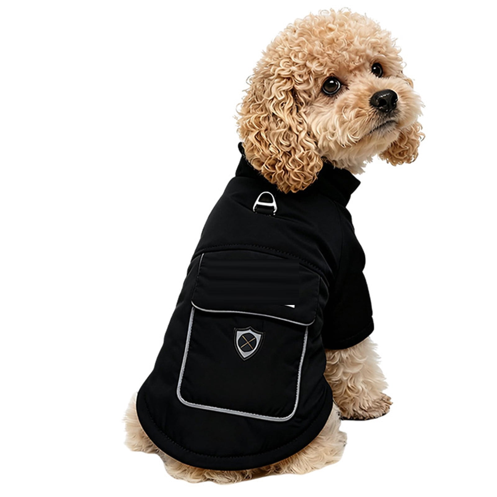 StlyGar Dog Coat with Built in Harness, Dog Jacket with Faux Fur Hood ...