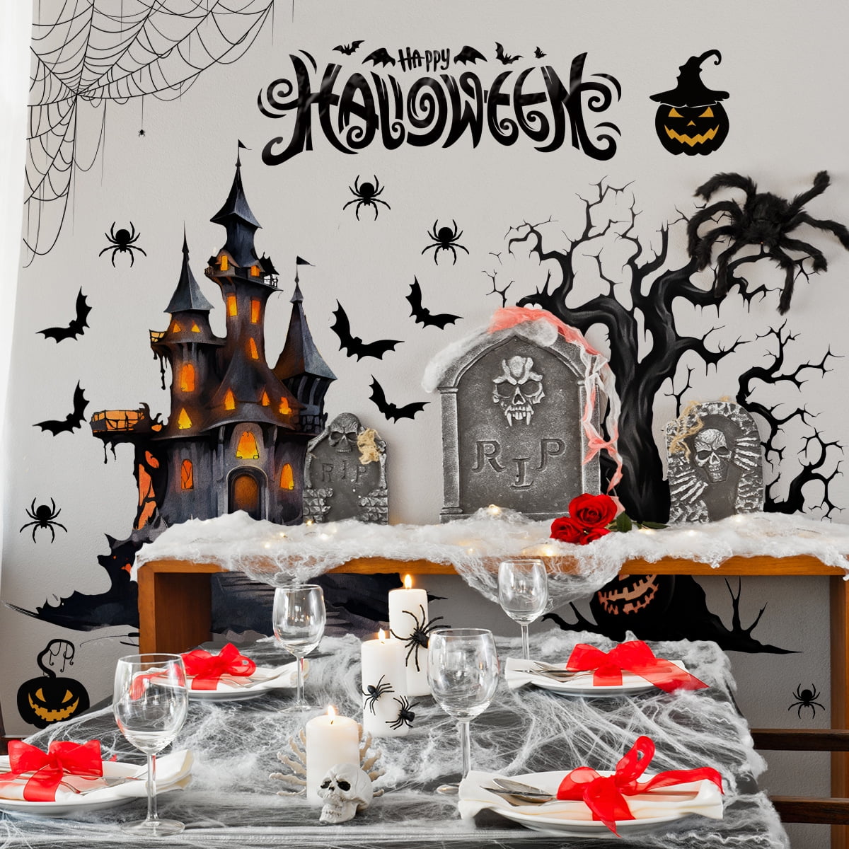 StlyGar Halloween Bulletin Board Decorations 3D Halloween Bat Scary ...