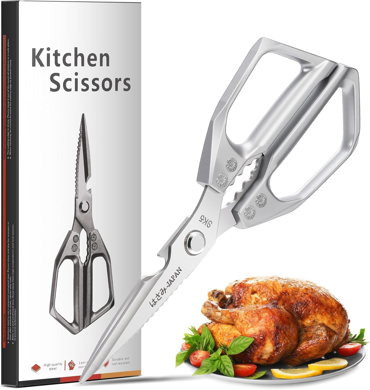 StlyGar Heavy Duty Stainless Steel Kitchen Scissors Purpose Heavy Duty ...