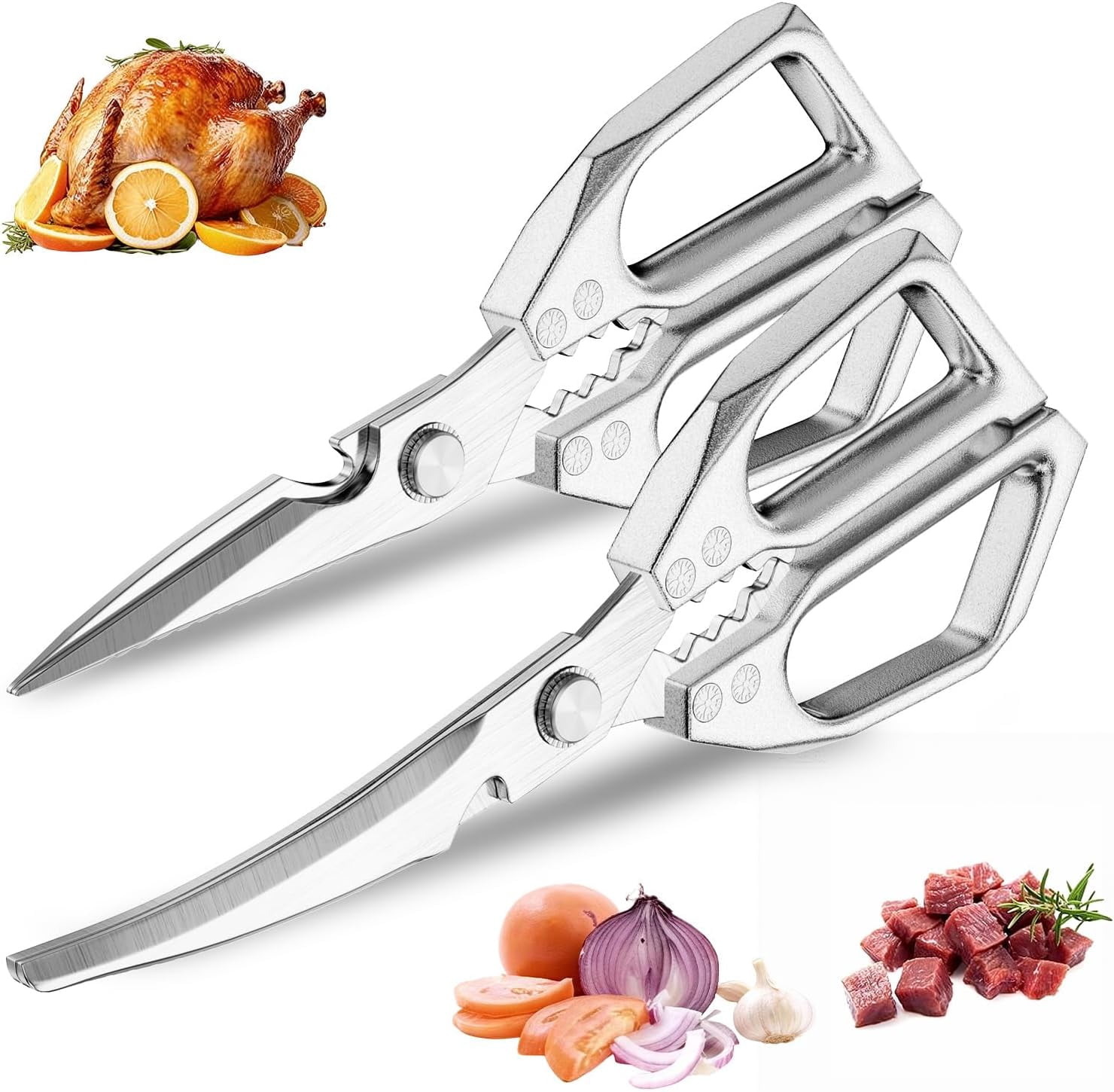 StlyGar Heavy Duty Stainless Steel Kitchen Scissors Purpose Heavy Duty ...