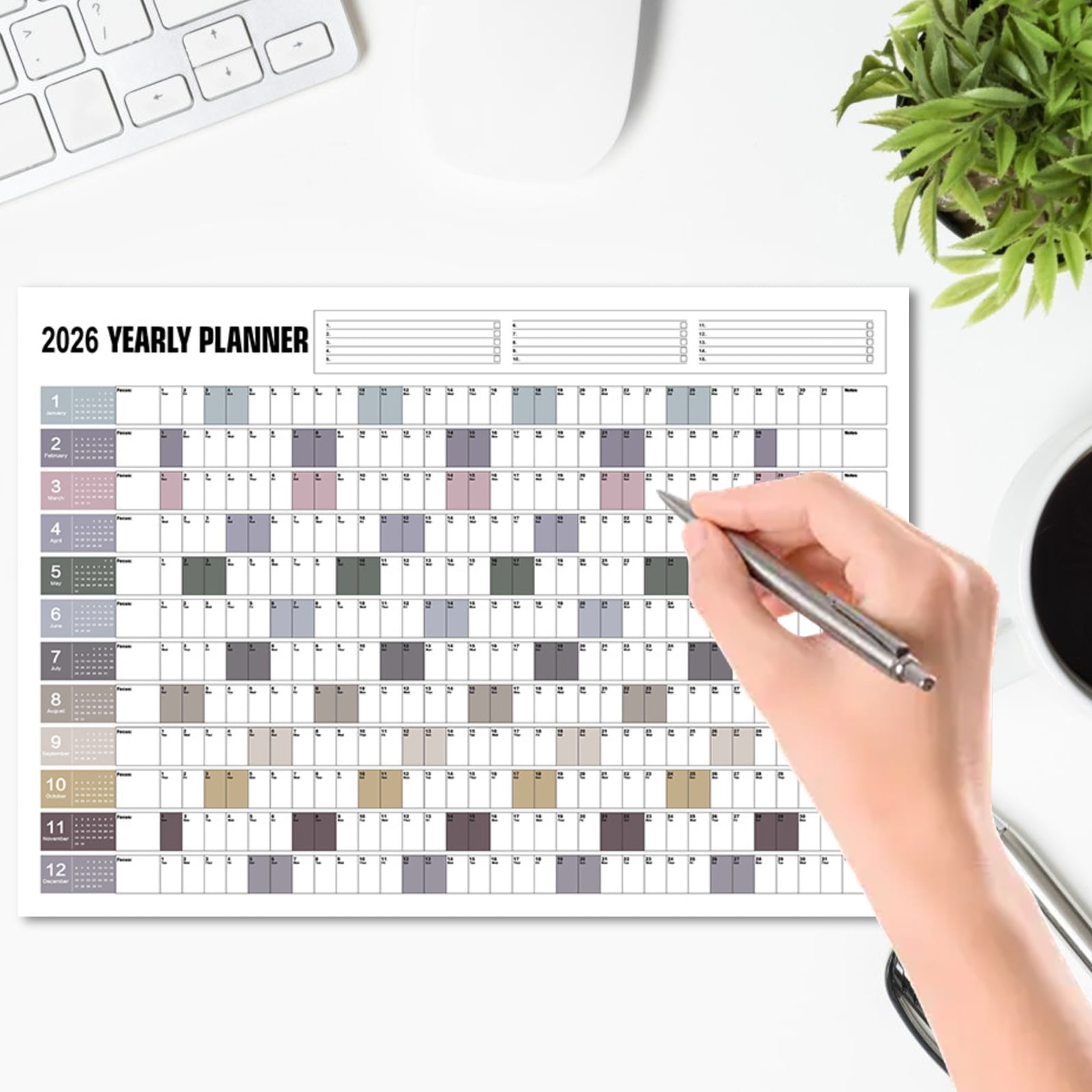 StlyGar Large Calendar for Wall, Calendar Whiteboard for Wall, Large ...