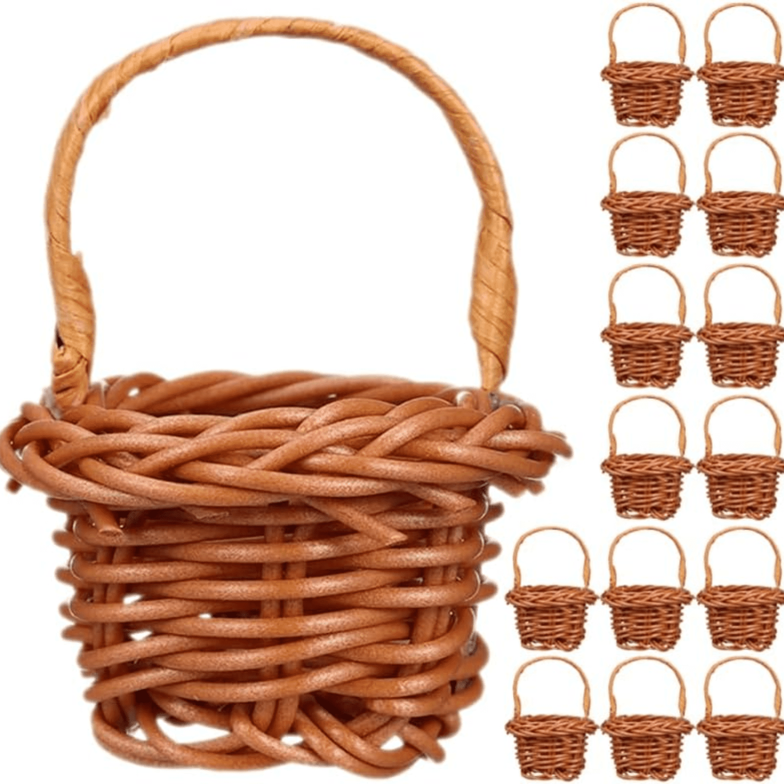 StlyGar Miniature Woven Baskets with Handles Candy Gifts Basket Mini ...