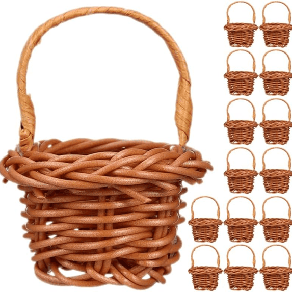 StlyGar Miniature Woven Baskets with Handles Candy Gifts Basket Mini ...