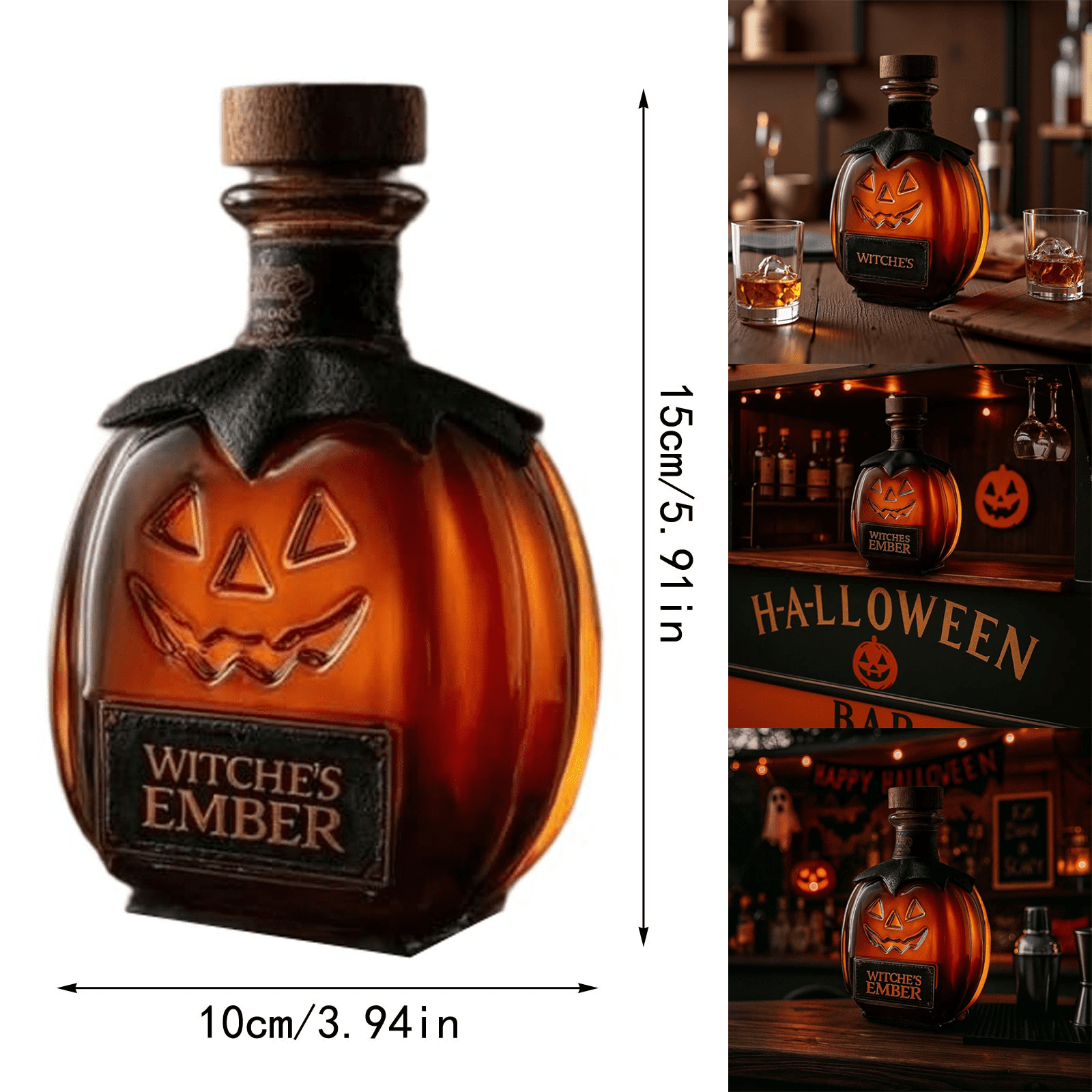 StlyGar Witche's Ember - Limited Edition Pumpkin Whiskey Bottle 5.91 ...