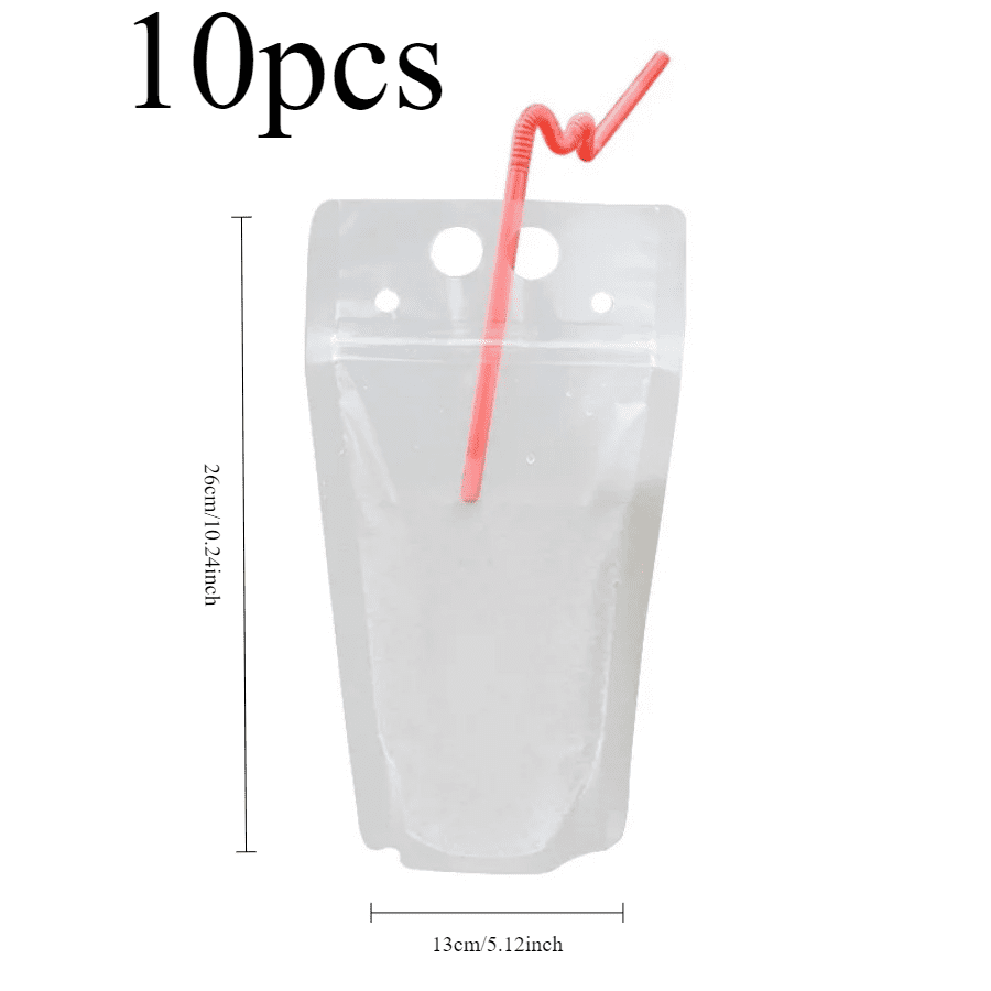 StoBag Wholesale Frosted Transparent Drinking Liquid Packaging Straw ...