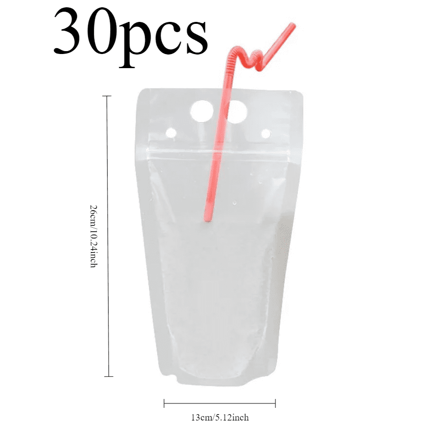 StoBag Wholesale Frosted Transparent Drinking Liquid Packaging Straw ...
