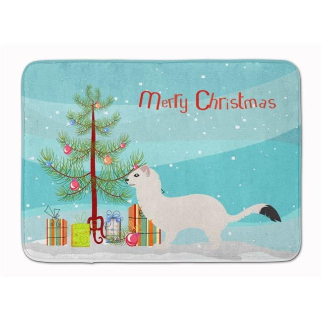 Stoat Short-Tailed Weasel Christmas Machine Washable Memory Foam Mat ...