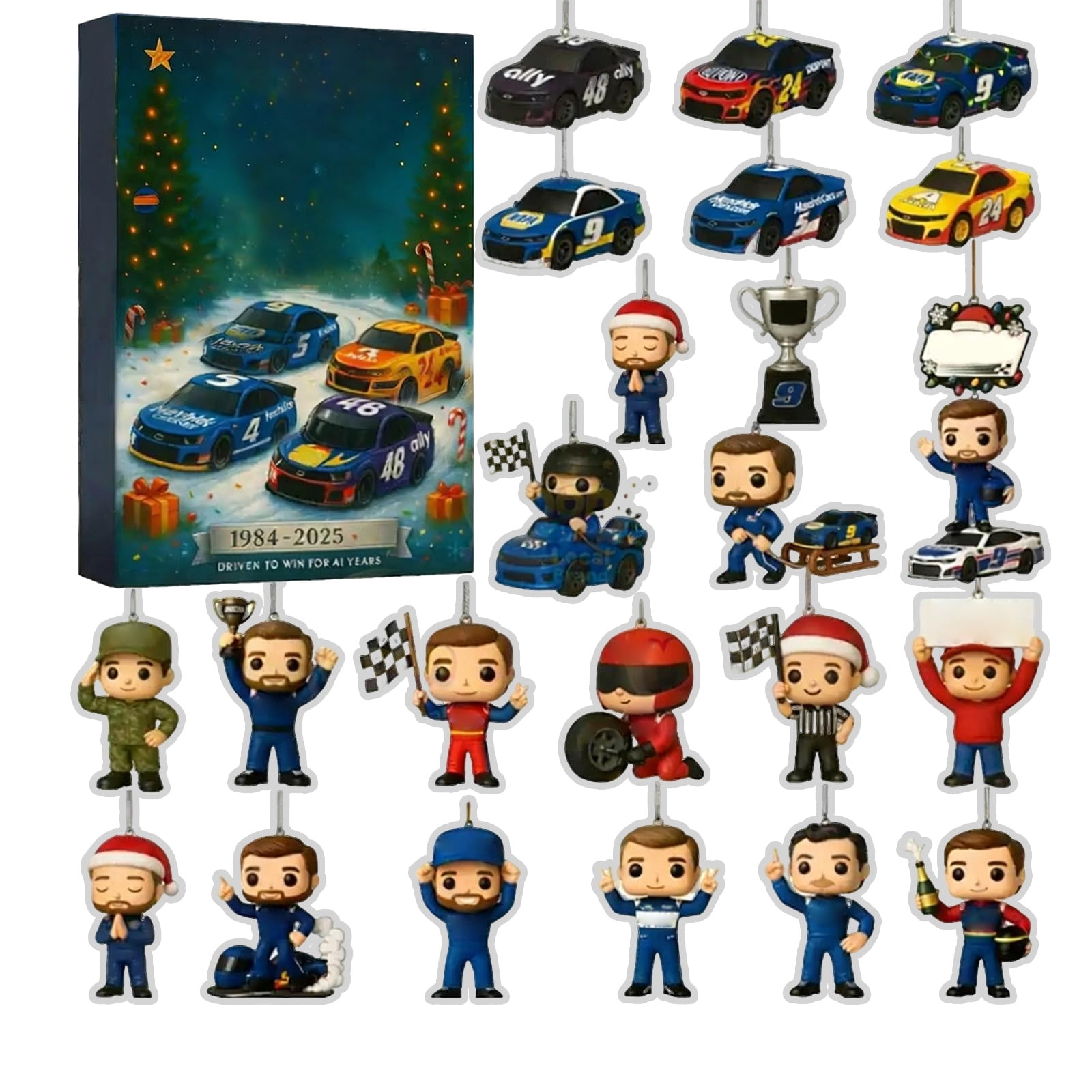 Stock Car Racing Advent Calendar 2025, 24 Days Christmas Countdown with ...