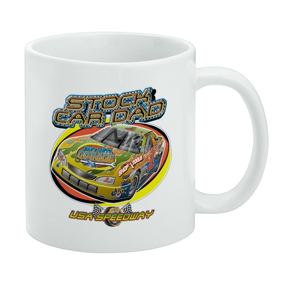 Stock Car Racing Dad USA Speedway Garage White Mug - Walmart.com