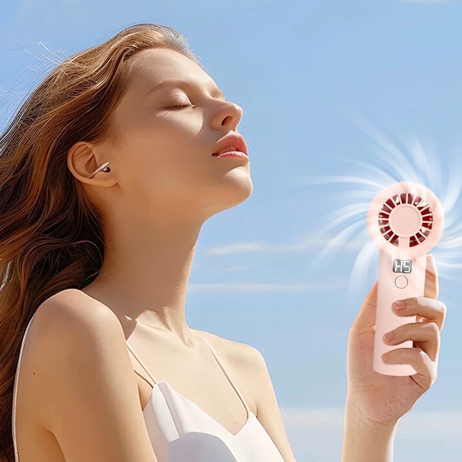 Stock Up Deal, Porle Ni Fan, Handheld Rechargeable Fan, Compact Cooling ...