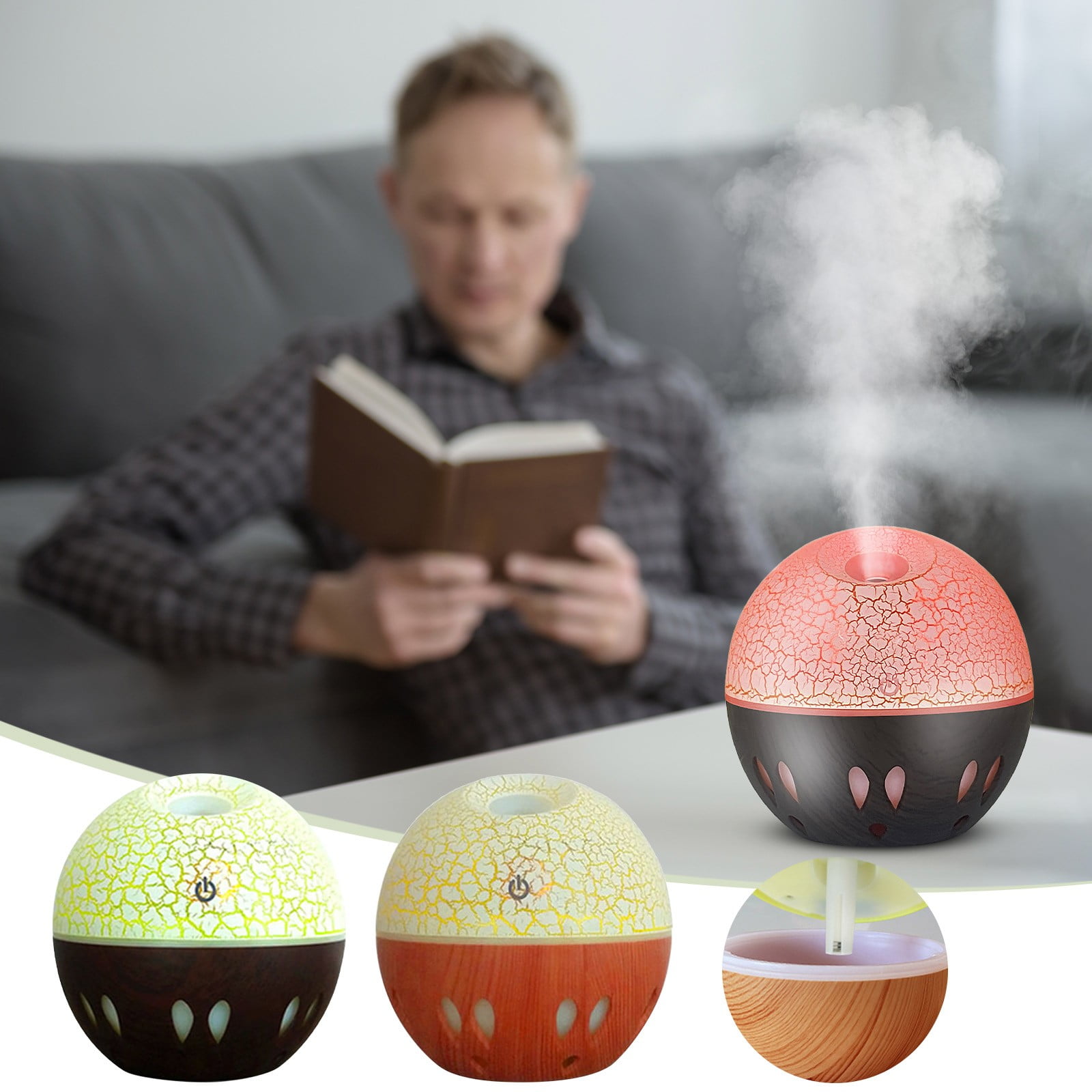 Stock Up Deal, Wood Grain Aromatherapy Oil Diffuser Cool Mist ...