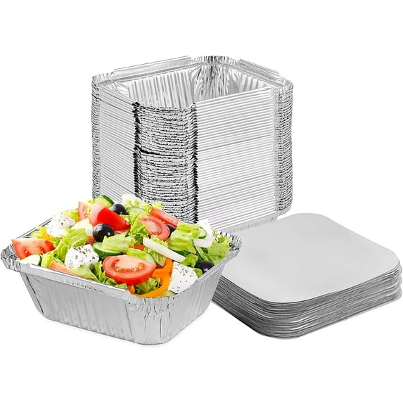 Stock Your Home Disposable Takeout Pans, 1 lb Aluminum Foil Trays with ...