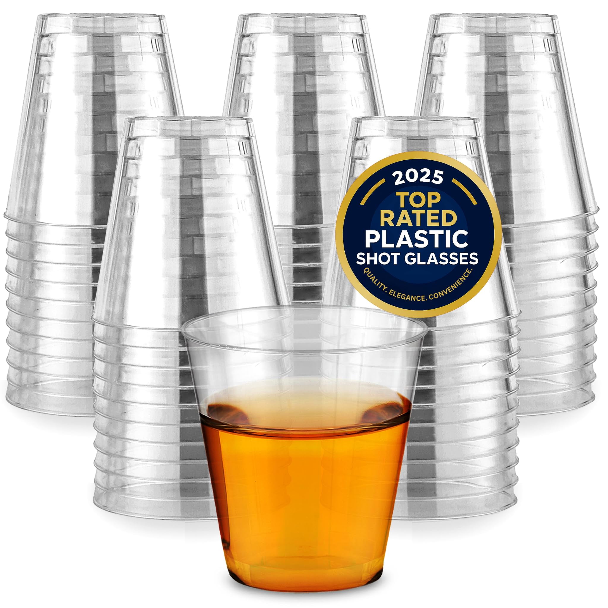 Stock Your Home 2 oz Clear Plastic Shot Cups, Disposable Sampling Cups ...