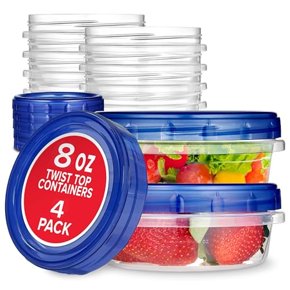 Plastic Screw Top Containers for Home Storage and Organization