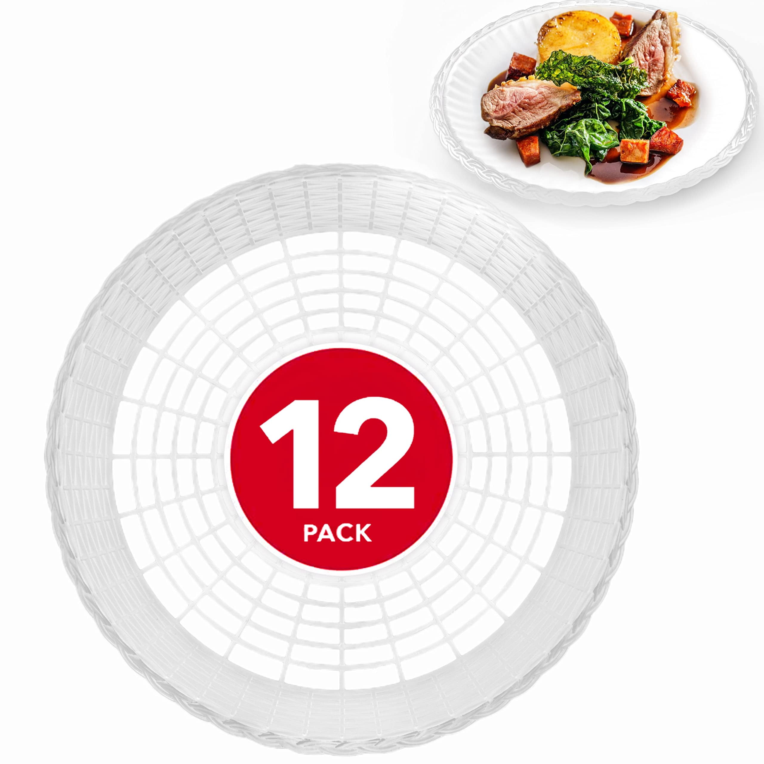 Stock Your Home 9” RRF12 Paper Plate Holder in White (12 Count) - Paper ...