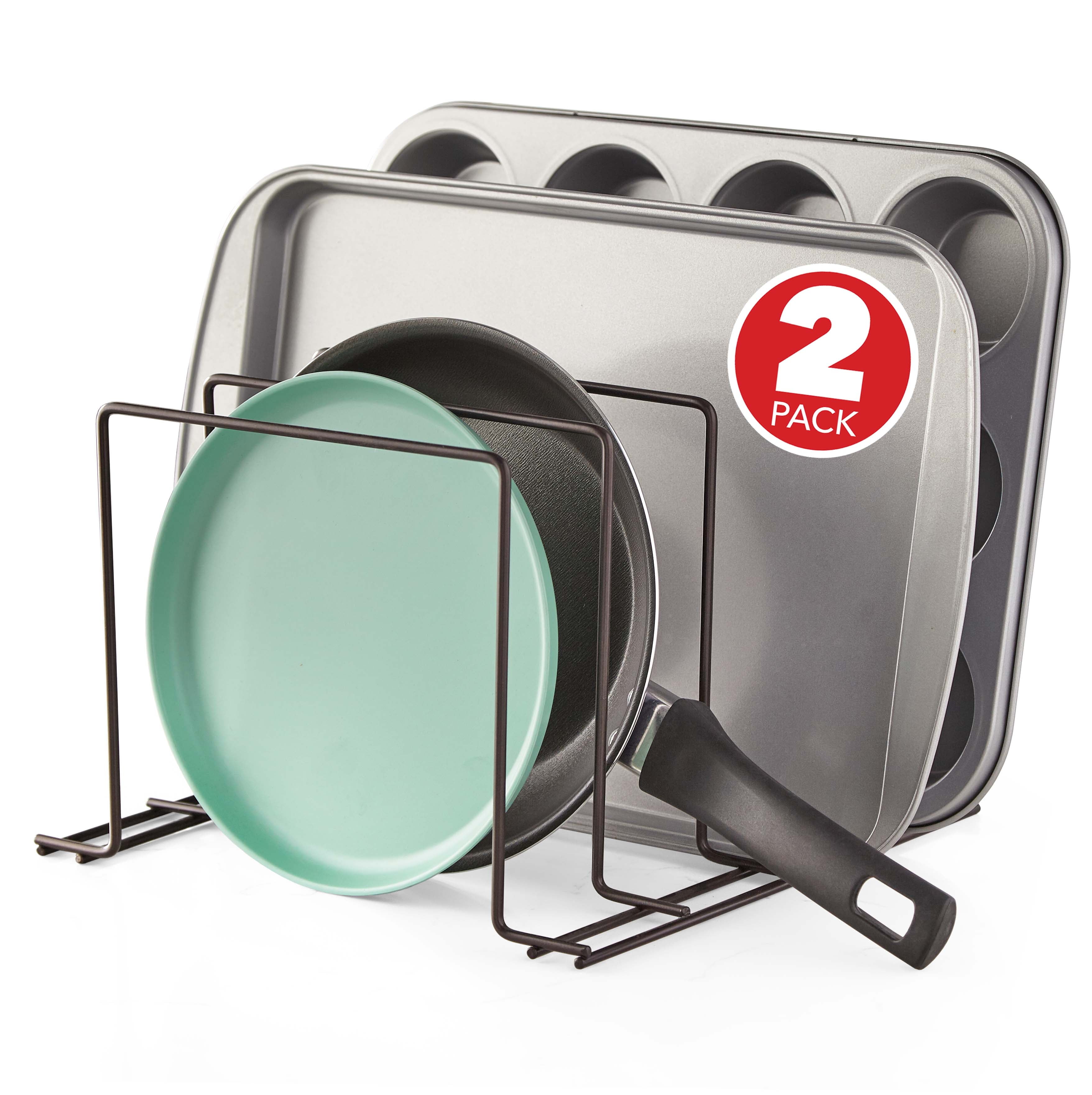 Stock Your Home Bronze (2 Pack) Steel Baking Pan Organizer Rack for ...