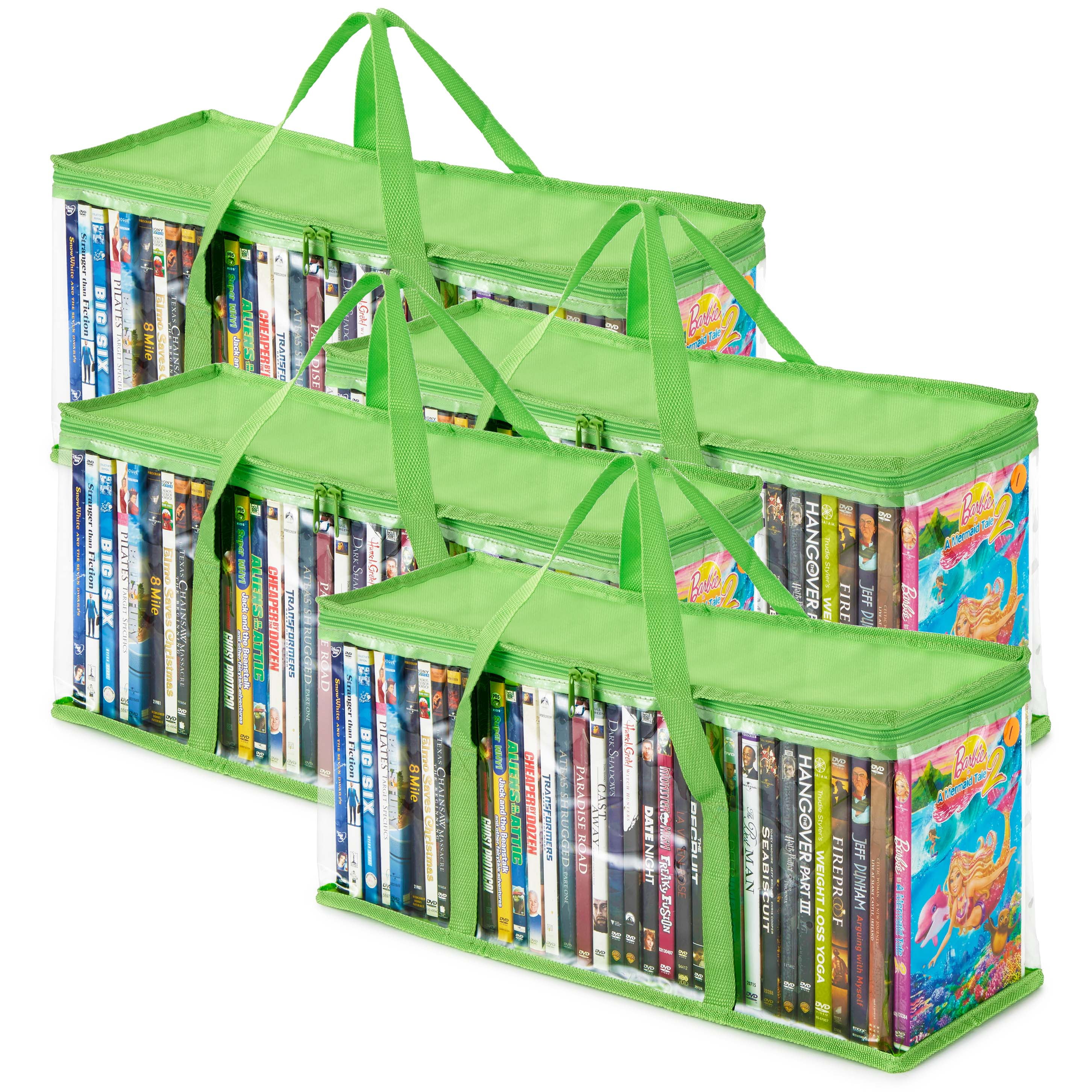 Stock Your Home DVD Storage Bags (Set of 4) Media Organizer Bag for ...