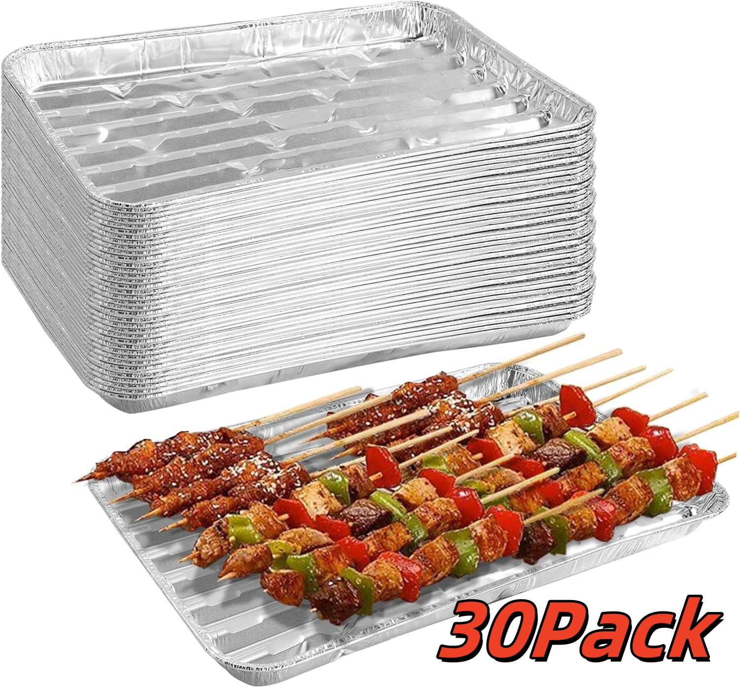 Stock Your Home Disposable Tin Foil Broiler Pan (30 Pack) for Oven ...
