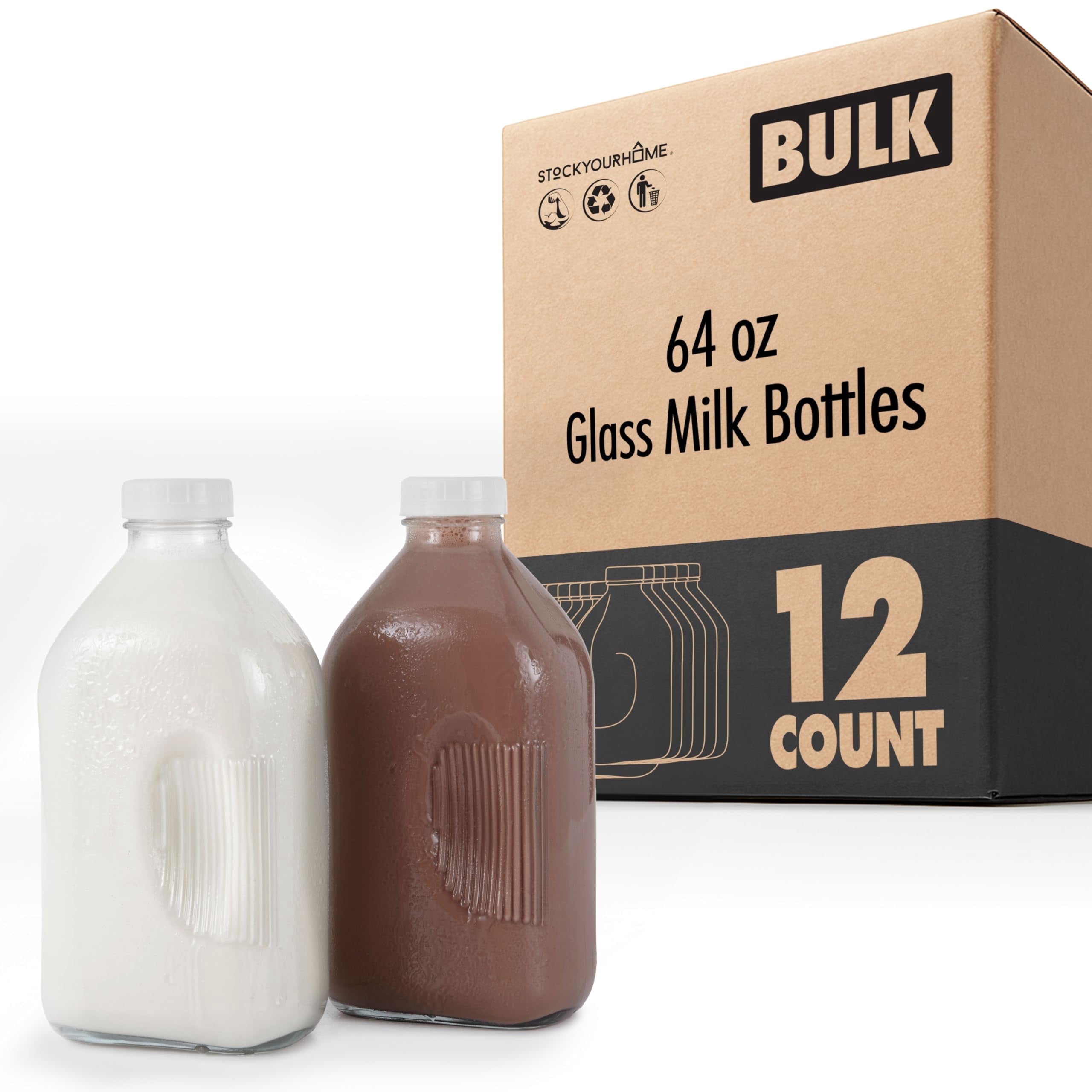 Half Gallon Glass Milk Bottles