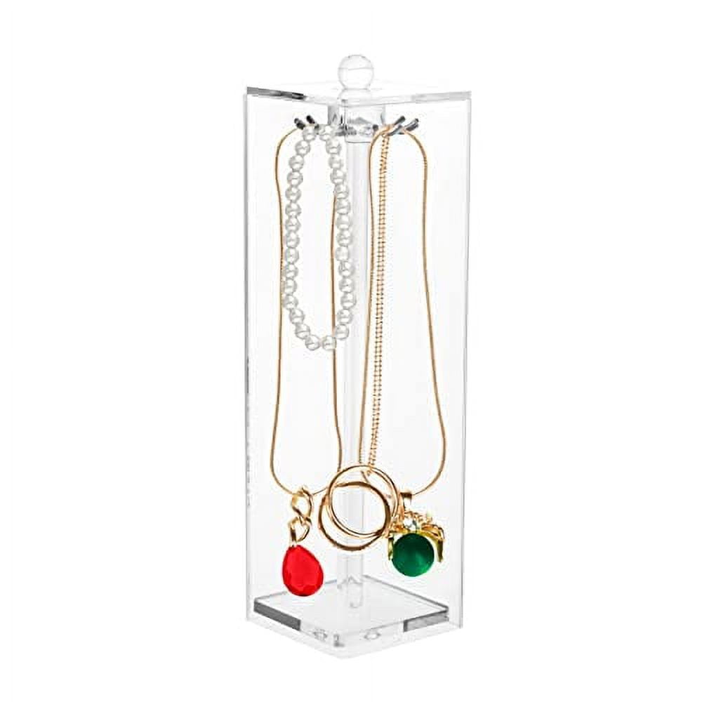 Stock Your Home Long Necklace Holder with 12 Hooks - Acrylic Jewelry ...