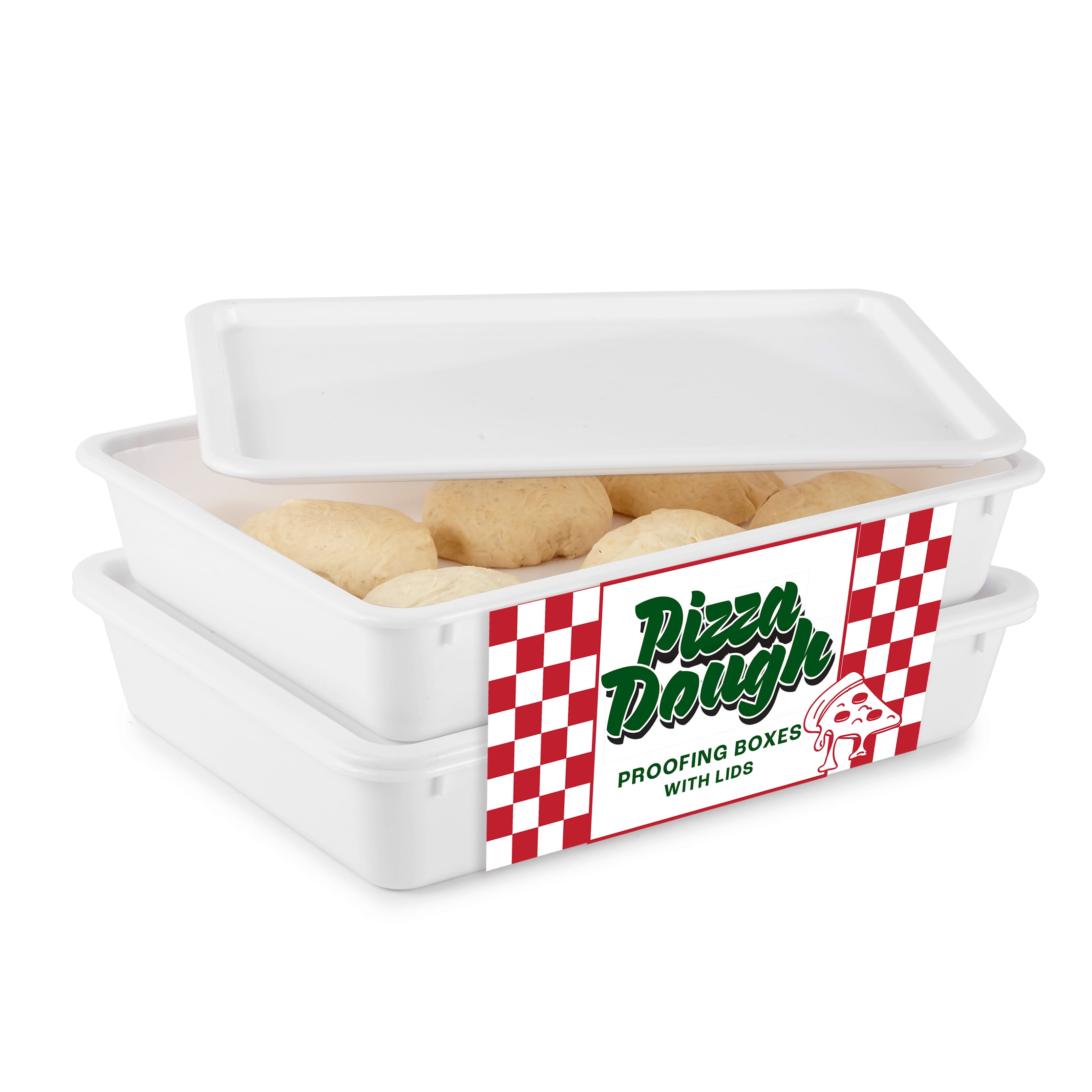 Stock Your Home Pizza Dough Proofing Box with Lid for Storage (2 Pack ...