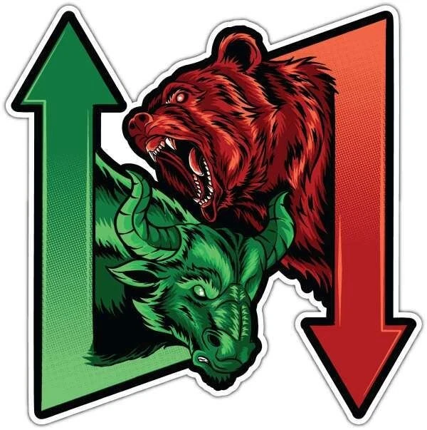 Stock Market Bull Bear Fight Forex Futures Car Window Stickerphone ...
