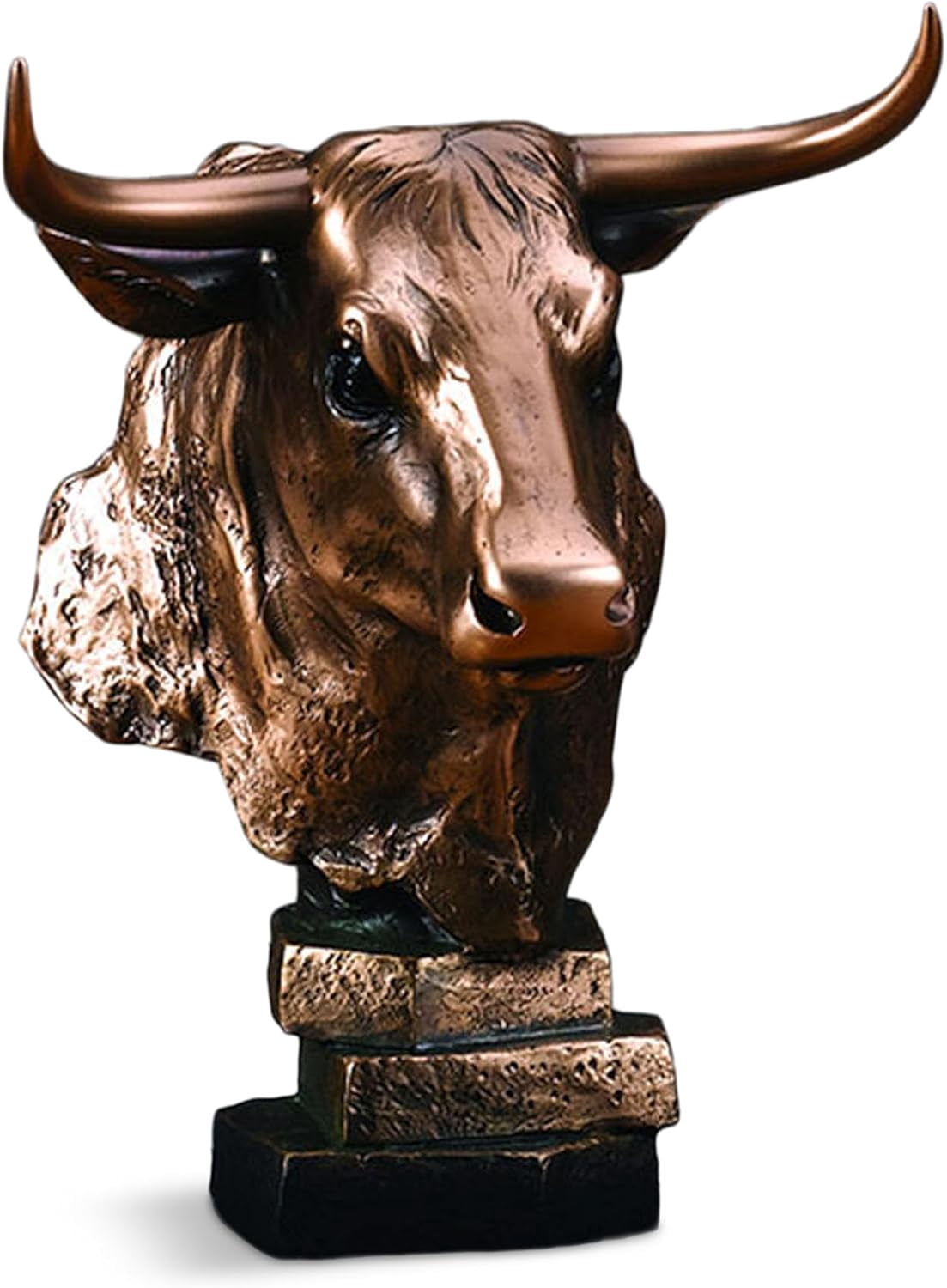 Stock Market Bull Bust - Wall Street Bronze Finish Statue Figurine ...