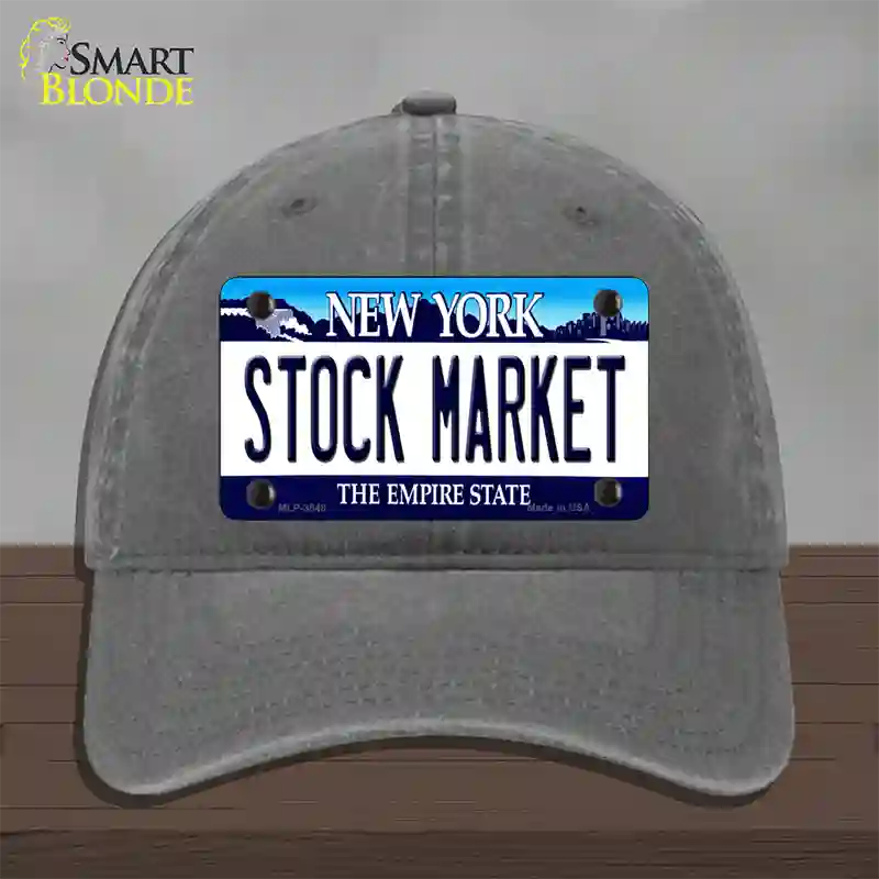 Stock Market New York Novelty License Plate Hat Unconstructed Cotton ...