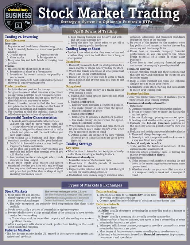 Stock Market Trading : QuickStudy Laminated Reference Guide (Edition 1 ...