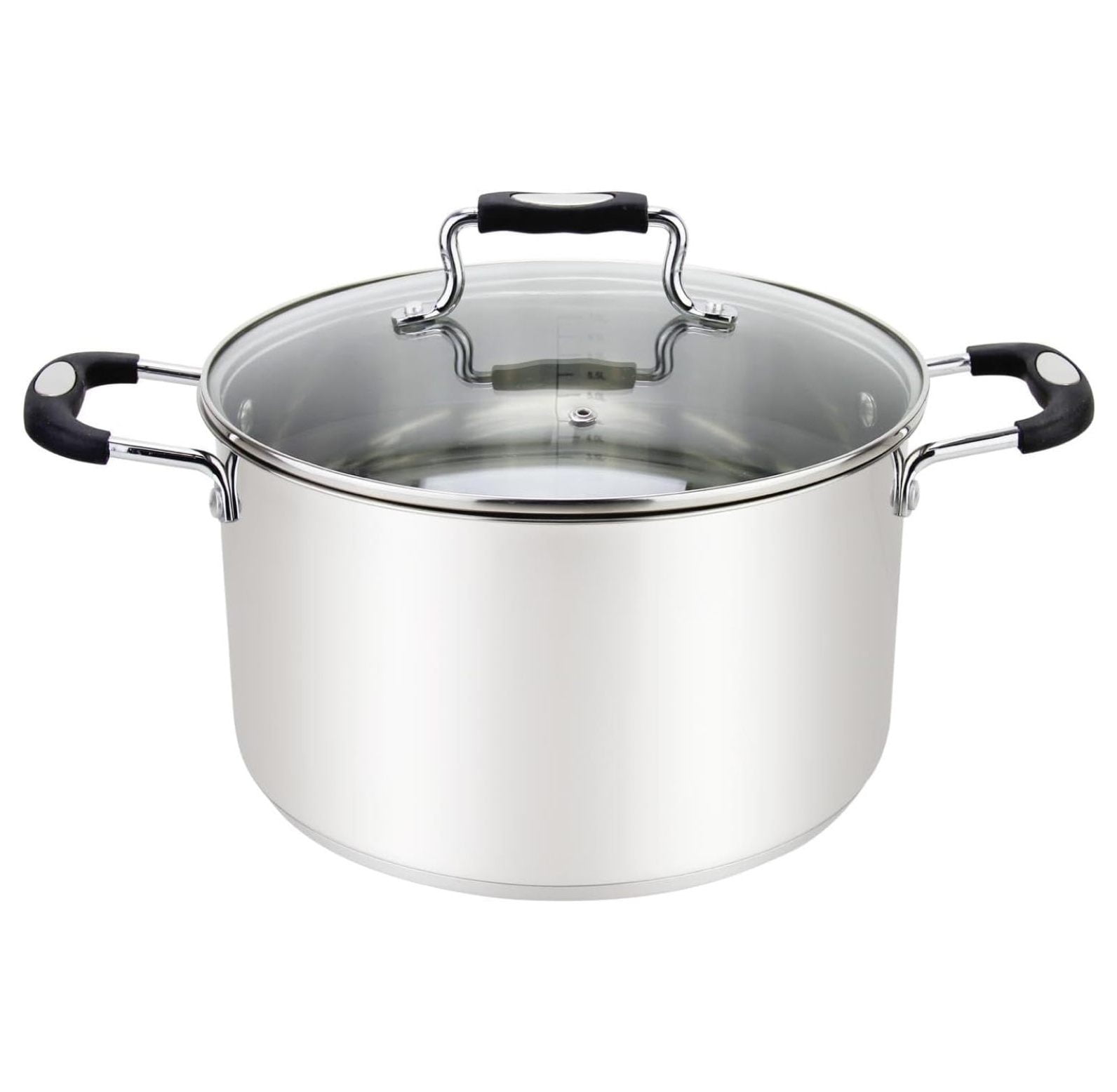 Stock Pot, 4 Quart Stainless Steel Pot, StockPot With Clear Glass Lid ...