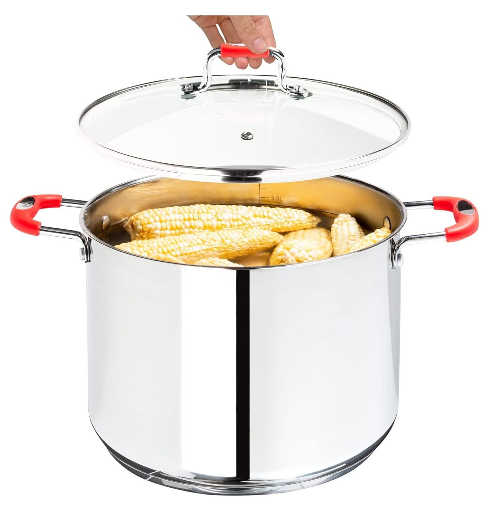 Stock Pot, Large Stainless Steel 11 Quart StockPot, Large Cooking Pot ...