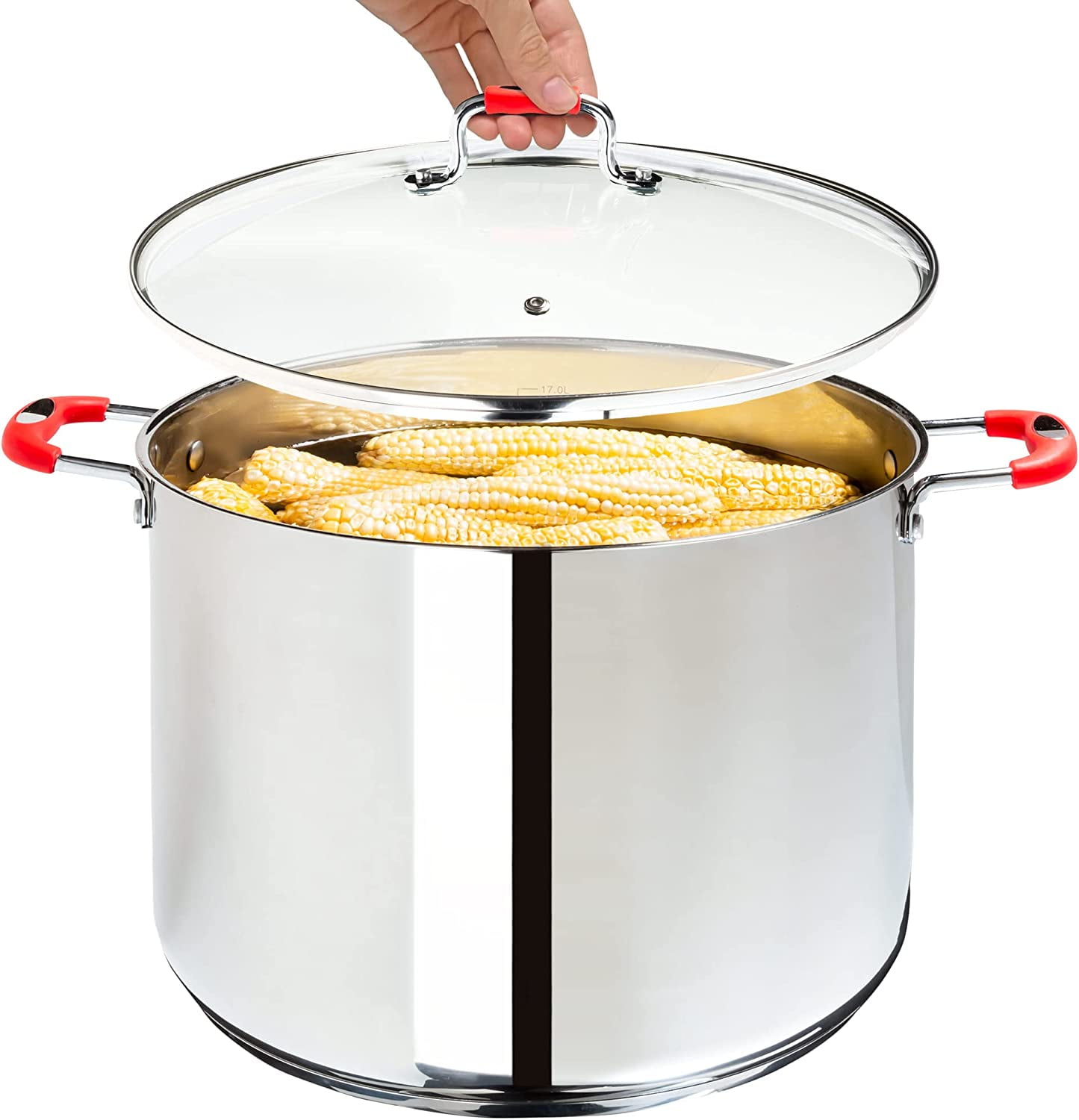 Stock Pot, Large Stainless Steel 20 Quart StockPot, Large Cooking Pot ...