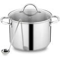Stock Pot Stainless Steel for Cooking Riveted Handle, Heavy Duty Vessel ...