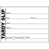 Stock Tardy Slips 2 Part, 400/Book, Min 5-Book Minimum Purchase ...
