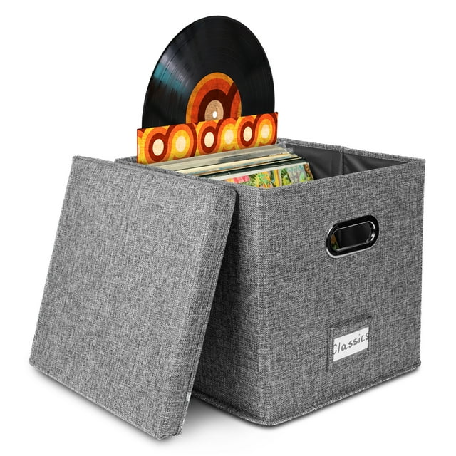 Walmart Vinyl Record Storage Cube, Holds 50+ 12-Inch Albums, Dust ...