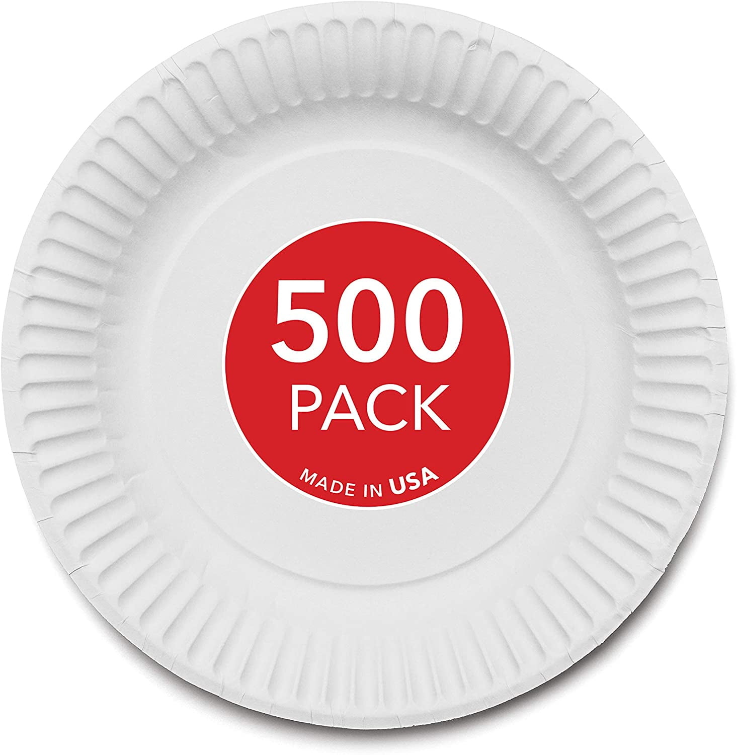 Stock Your Home 9-Inch Paper Plates Uncoated, White, 500 Count ...