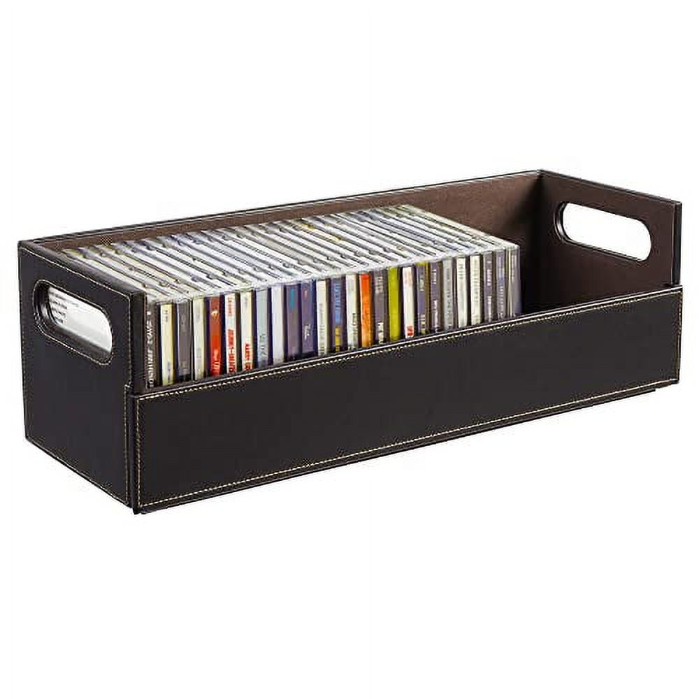 Stock Your Home CD Storage Box Organizer Shelf for Movie Cases DVDs ...