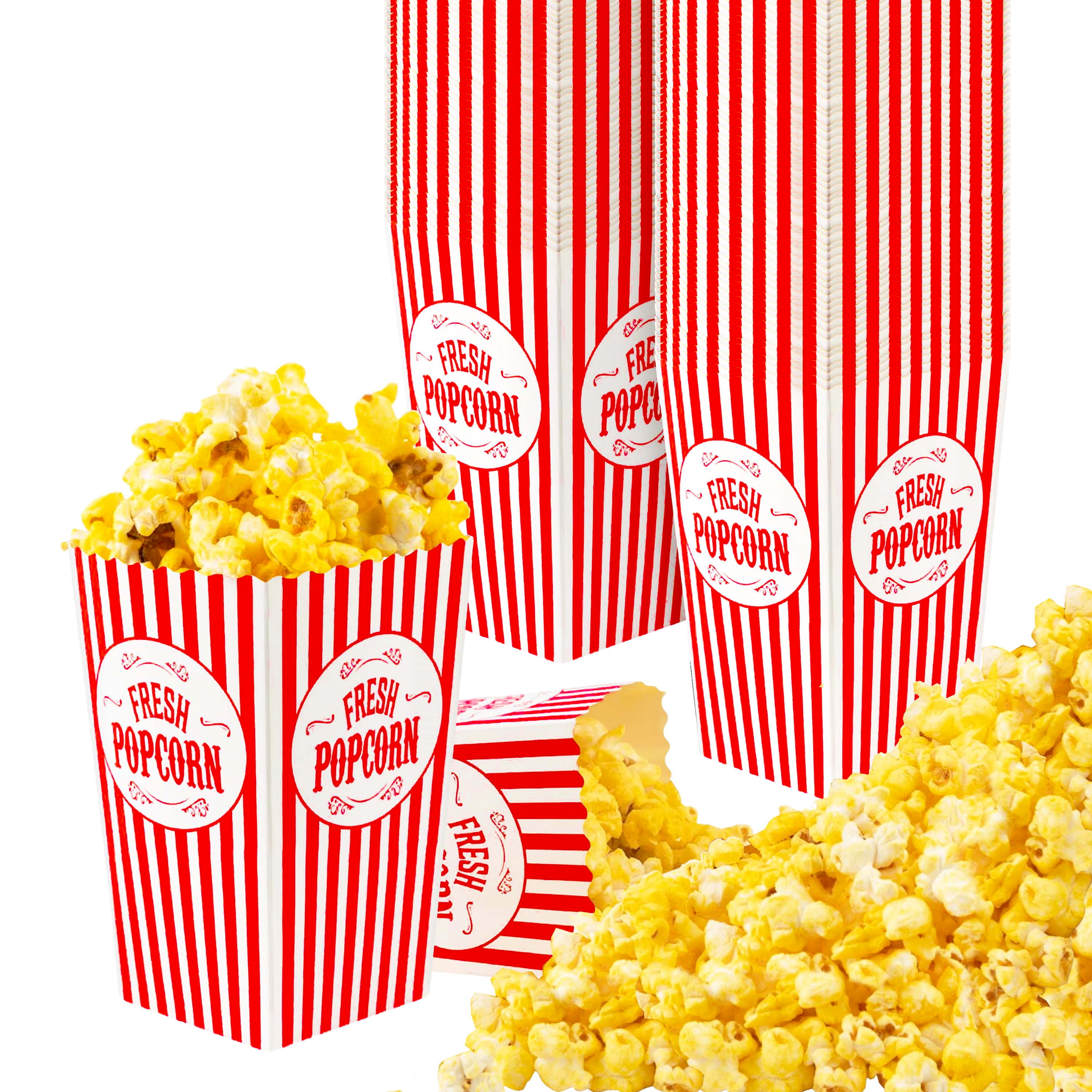 Stock Your Home Cardboard Paper Movie Popcorn Buckets 25 Pack - Walmart.com