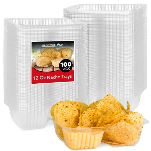 12 oz Plastic Nacho Trays (2000 Pack), Small Disposable Trays for ...