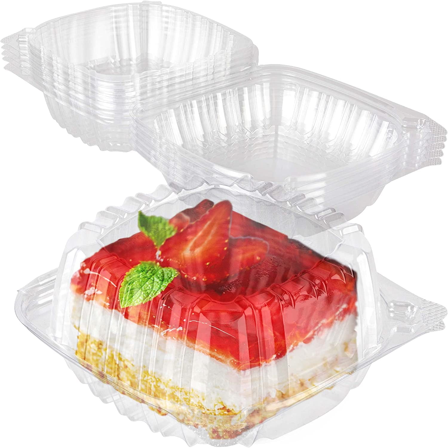 Stock Your Home Plastic 5x5 In Clamshell Takeout Trays (25 Count per ...