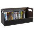 Stock Your Home Stackable DVD Storage Box - Faux Leather Media ...