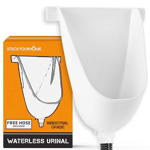 Stock Your Home Waterless Urinal for Men (White), Plastic Urinals for ...