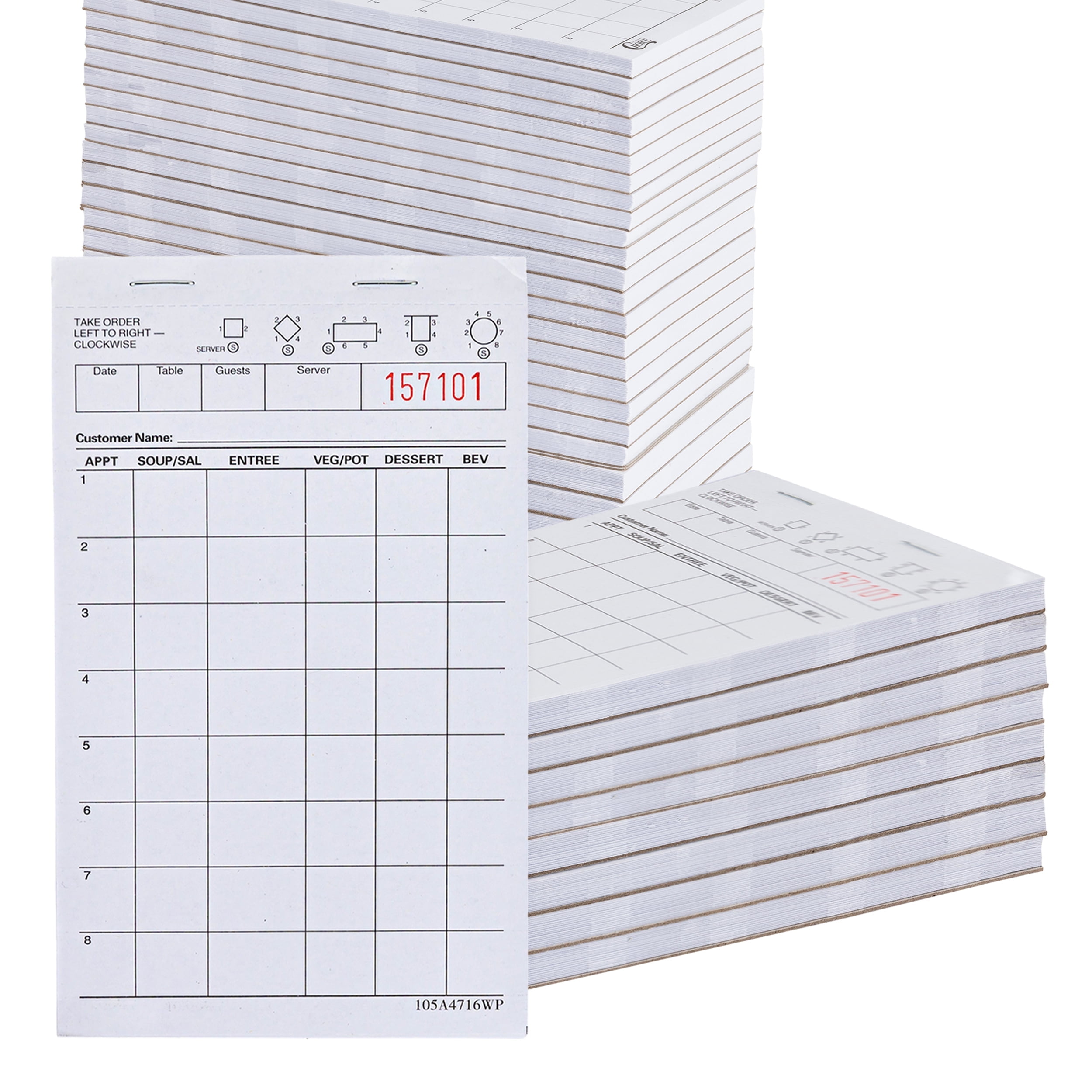 Stock Your Home White Guest Check Pads (10 Count) - 1 Part Guest Check ...