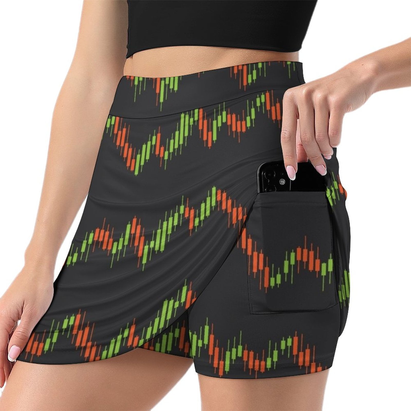 Stock market graph Light proof trouser skirt women clothing new arrivals mini skirt - Walmart.com