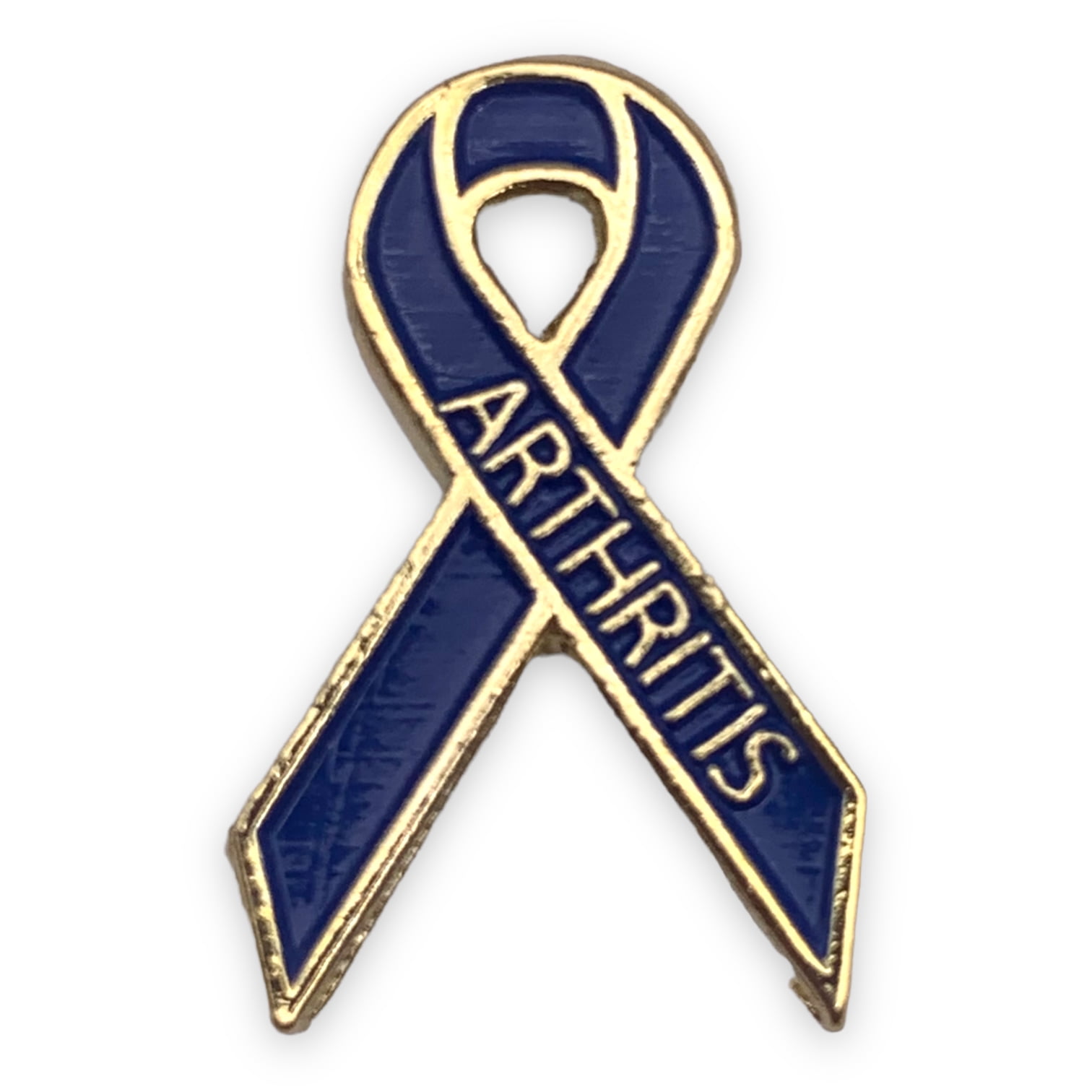 StockPins Arthritis Awareness Ribbon Pin in Gold Finish with Blue ...