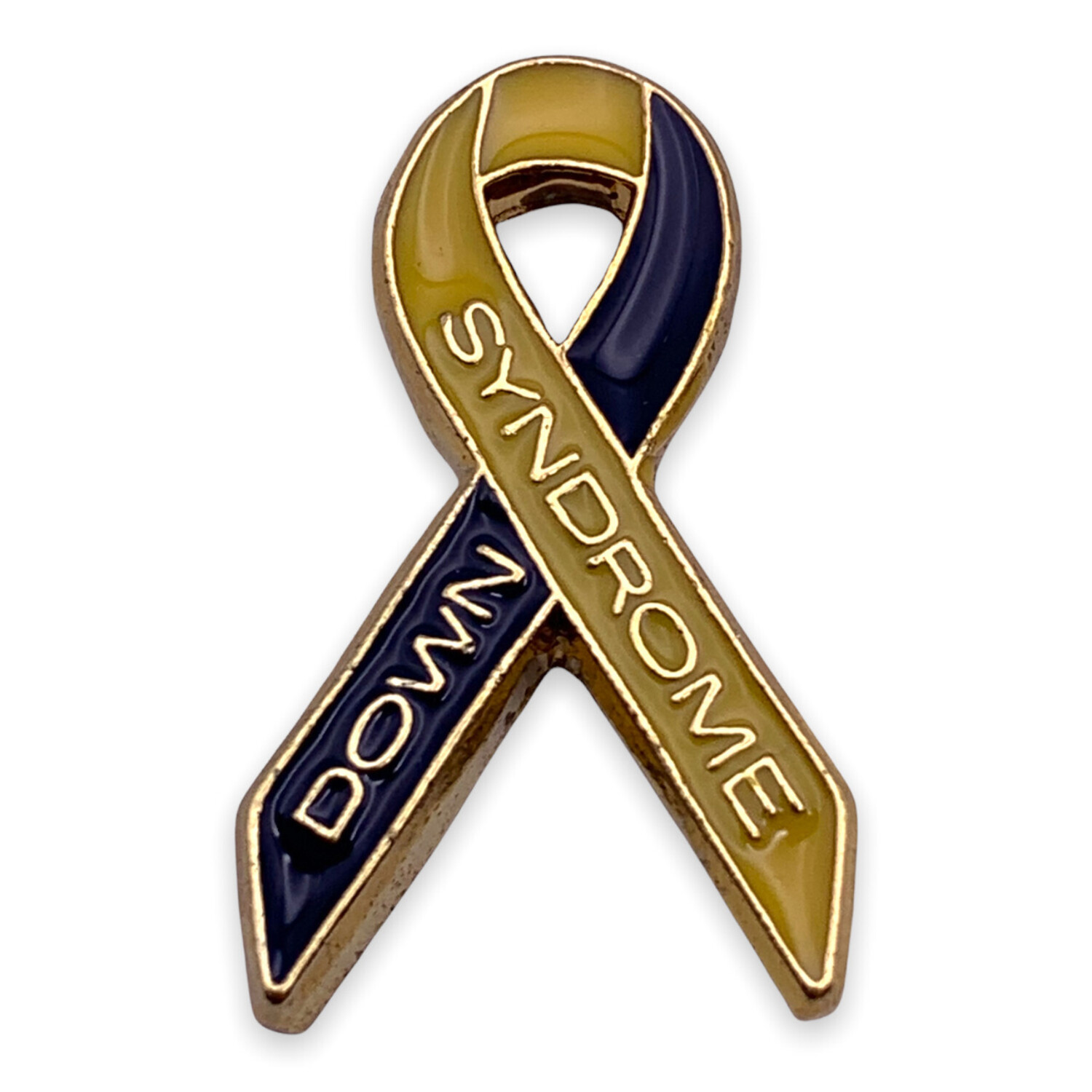 StockPins Down Syndrome Awareness Ribbon Lapel Pin in Gold with Yellow ...