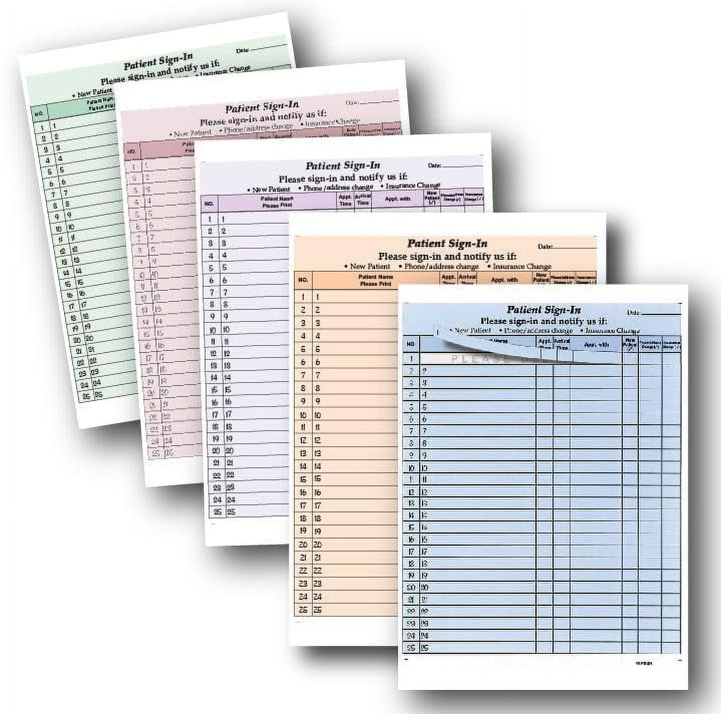 Stockchecks Patient Label Sheets Blue 125 Sheets Carbonless Forms Hipaa ...