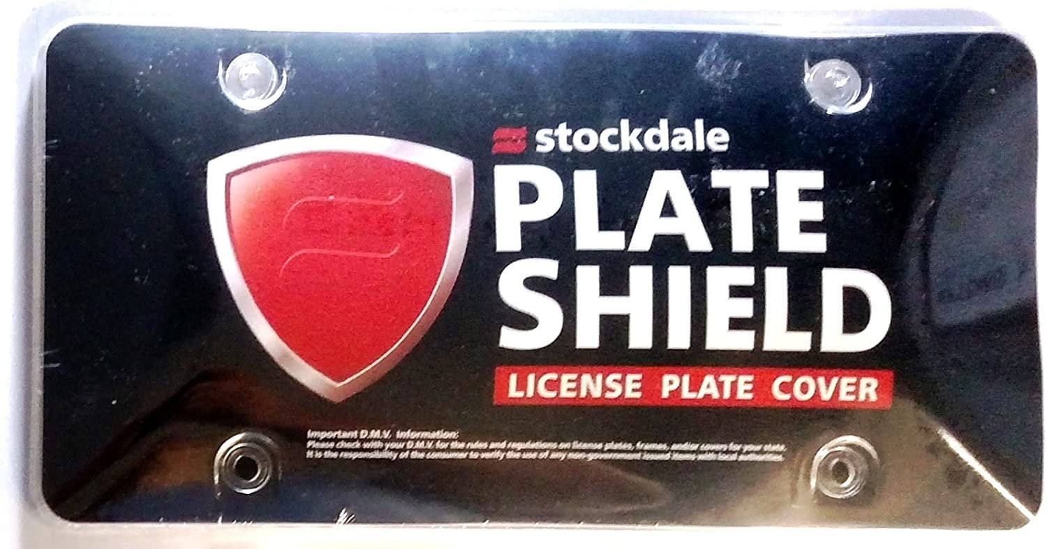 Premium Clear Curved Plastic License Plate Tag Cover Shield Guard ...